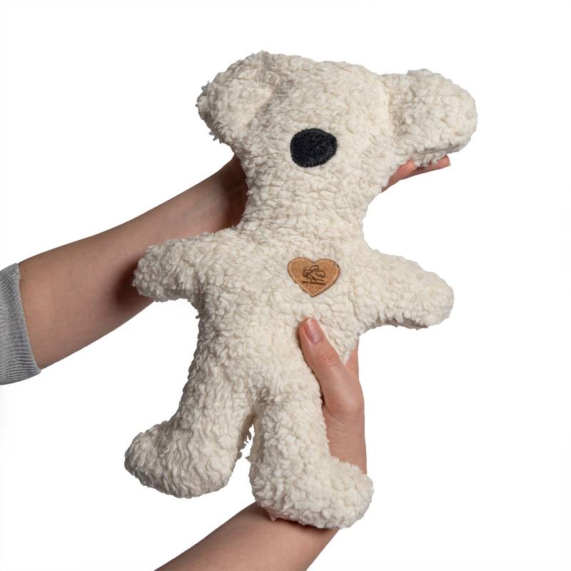 Der BIO Teddy für Hunde in weiß von Mike Mousehair | iinu