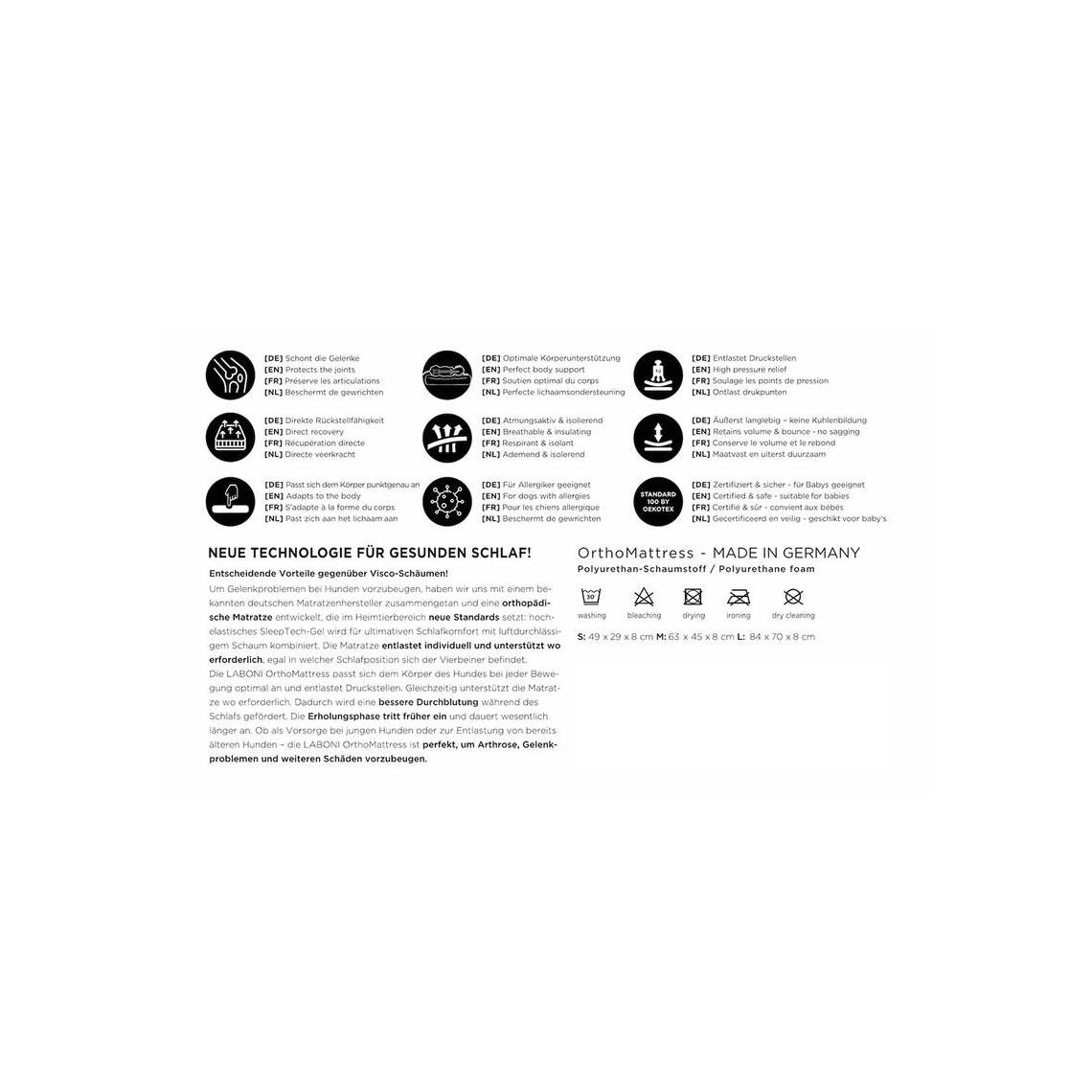 Orthopädisches Hundebett beige von Laboni® | iinu